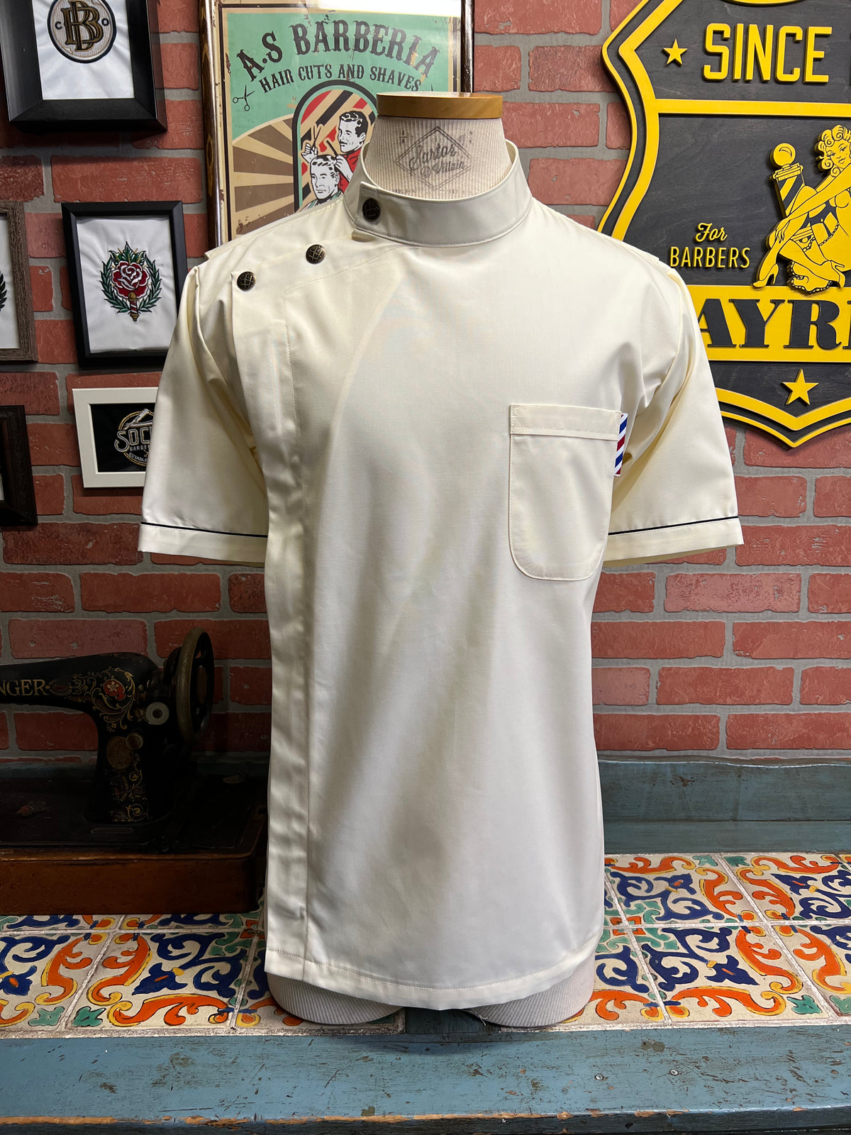 Hurson Barber Smock (Ivory) – sartor and villain